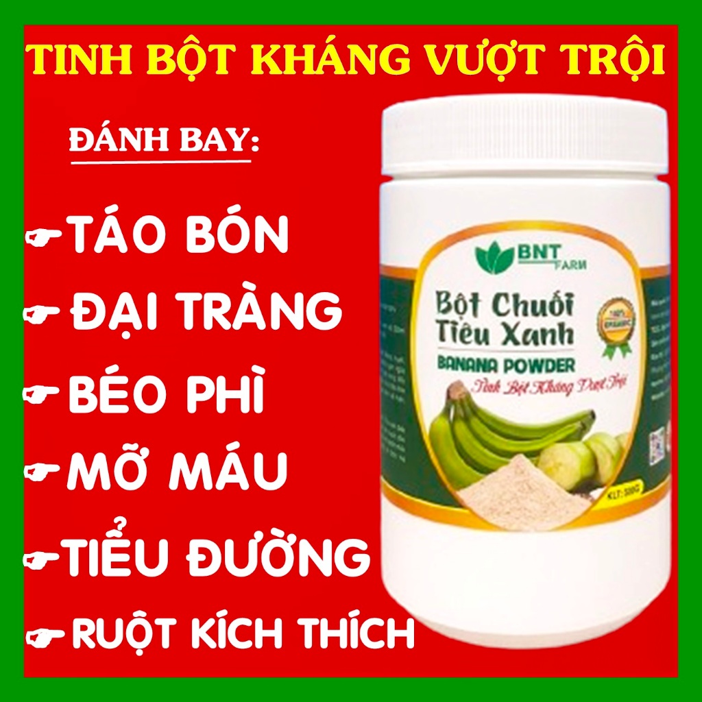 [ ORGANIC] Tinh bột chuối tiêu xanh BNT FARM - Tinh bột kháng cao, giảm cân,khỏi táo bón,ruột ...