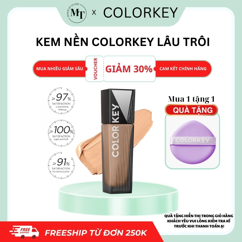 Kem Nền COLORKEY Dạng Lỏng Lâu Trôi Dưỡng Ẩm Kiểm Soát Dầu Lâu Trôi Suốt 12 Giờ | MT MAKEUP ...