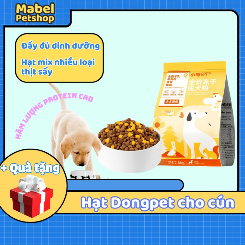 Hạt Dongpet Dành Cho Chó Nhiều Topping Mix Kèm Thịt Sấy, Hạt Dinh Dưỡng ...