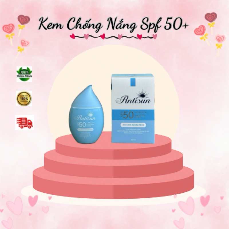 Kem Chống Nắng Vật Lý ANTISUN 365 DAYS SUNSCREEN SPF 50+ PA++++ Bảo Vệ ...
