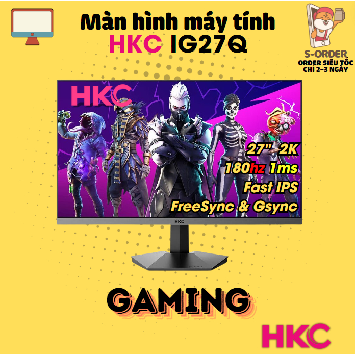 Màn Hình HKC IG27Q 27 Inch 2K 170Hz FastIPS FreeSync Cho Game Thủ - Chính hãng mới 100% | Shopee ...