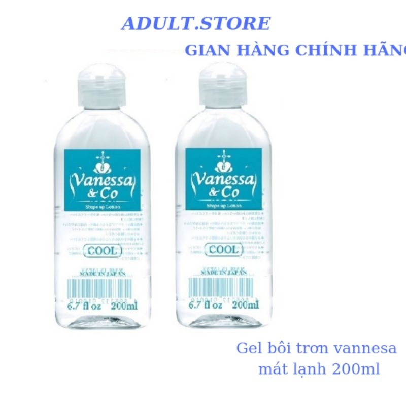 Gel Bôi Trơn Vanessa mát lạnh Co trắng trong, không mùi, gel massage ...