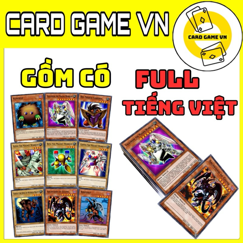 [BÀI IN] Bài YuGiOh Tiếng Việt/Anh - Bộ 45 lá bài YuGi Battle City Deck ...