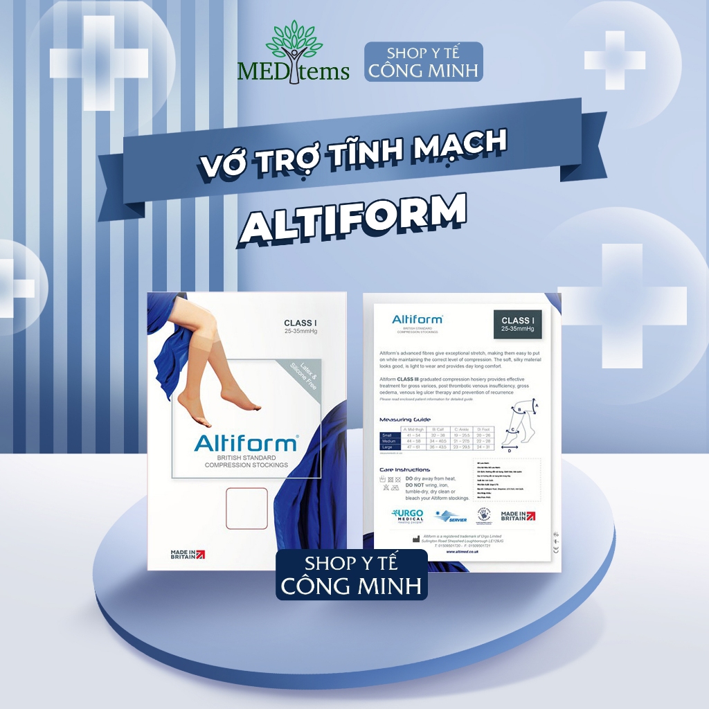 Vớ trợ tĩnh mạch ALTIFORM giúp cải thiện suy tĩnh mạch, mỏi, nặng, đau ...