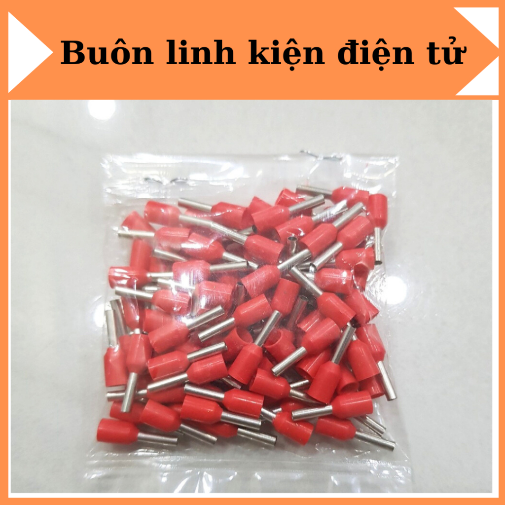 100 Đầu cos kim rỗng E7508, đầu cos pin, đầu cos nối dây điện 0.75mm ...