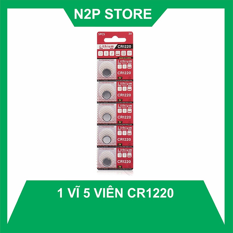 Pin cúc áo vĩ 5 viên pin dẹp CR1220 3V | Shopee Việt Nam