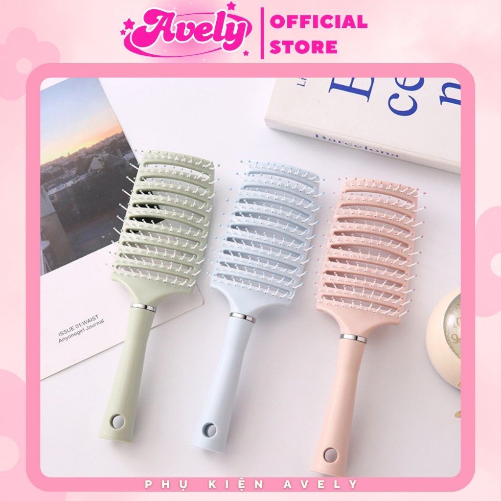 Lược chải tóc tạo kiểu ABS dẻo dai, Lược gỡ rối thiết kế vòng cung massage đầu - AVELY Store ...