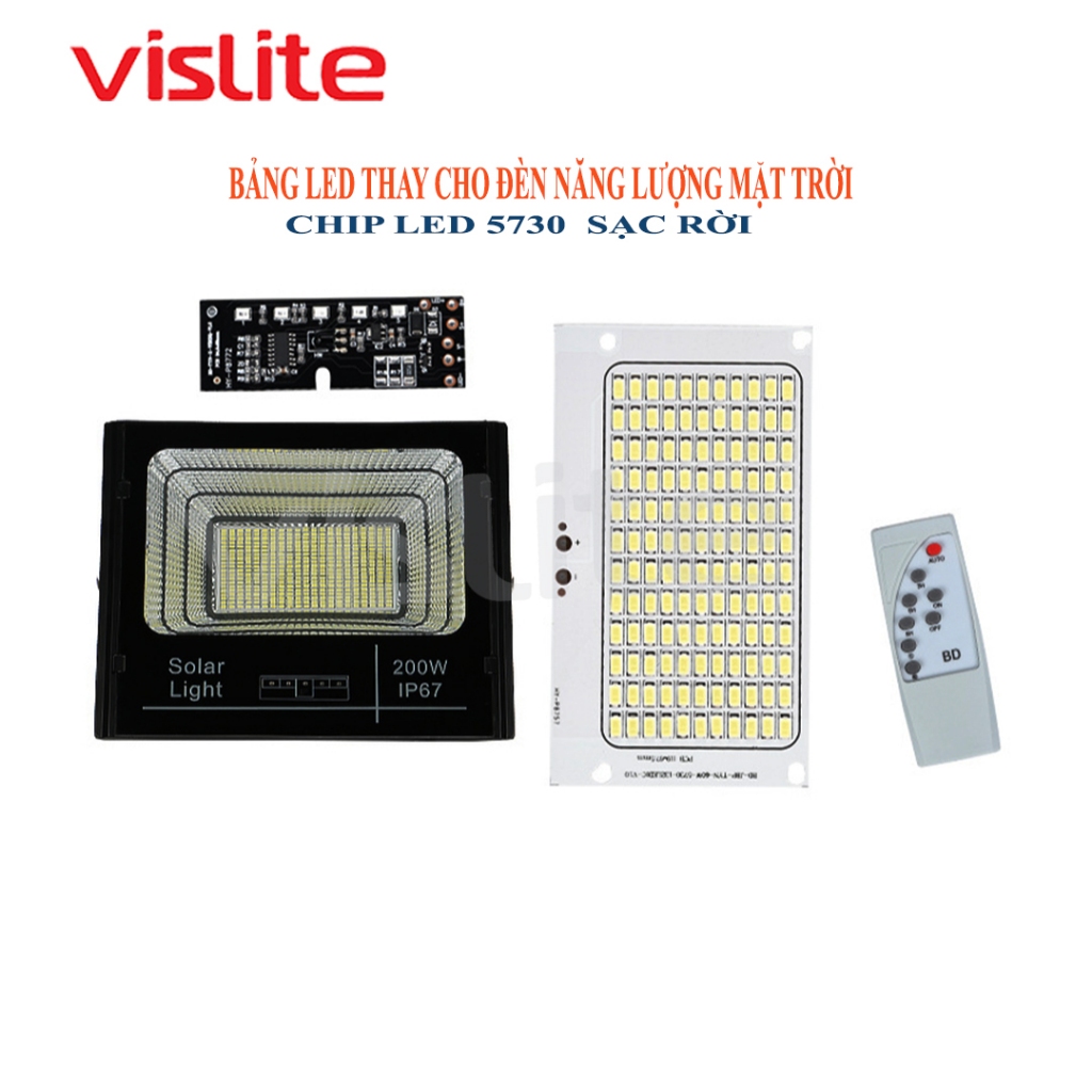 Mạch led đèn năng lượng mặt trời Vislite 40w, 60w, 100w, 200w, 300w dùng mạch sạc rời | Shopee ...