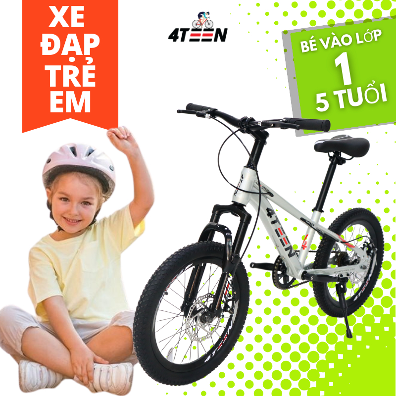 [Chính Hãng 2024] 4TEEN Xe Đạp Thể Thao Trẻ Em Dành Cho Các Bé Từ Lớp 1 Đến Lớp 5 Tặng Đèn Phản ...