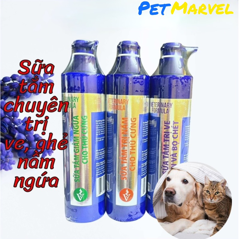 [Chính hãng] Sữa Tắm Giảm Ngứa, ngăn ngừa Ve,Rận Nấm Cho Chó, Mèo Veterinary Formula Purrify ...