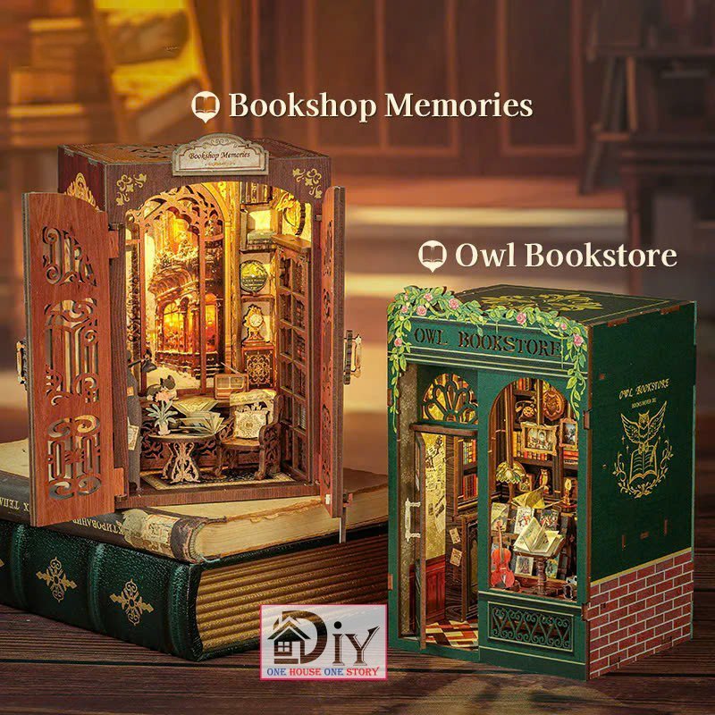 [Kèm MICA] Book Nook DIY Kit Cutebee bằng gỗ tự lắp ghép | Mini ...