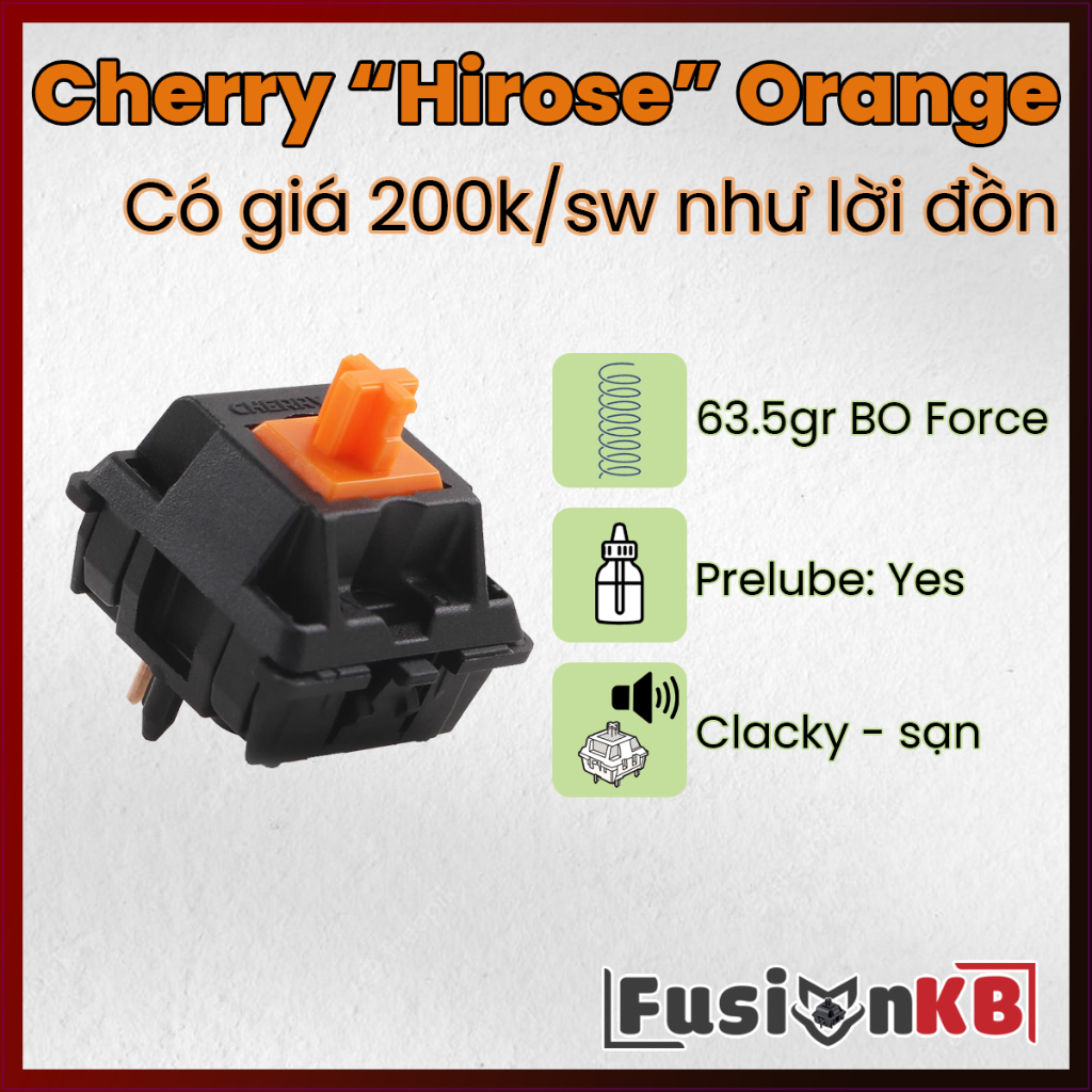 Cherry MX2A Orange | Cherry Hirose | 63.5gr | Linear Switch | Công tắc bàn phím cơ | Shopee Việt Nam