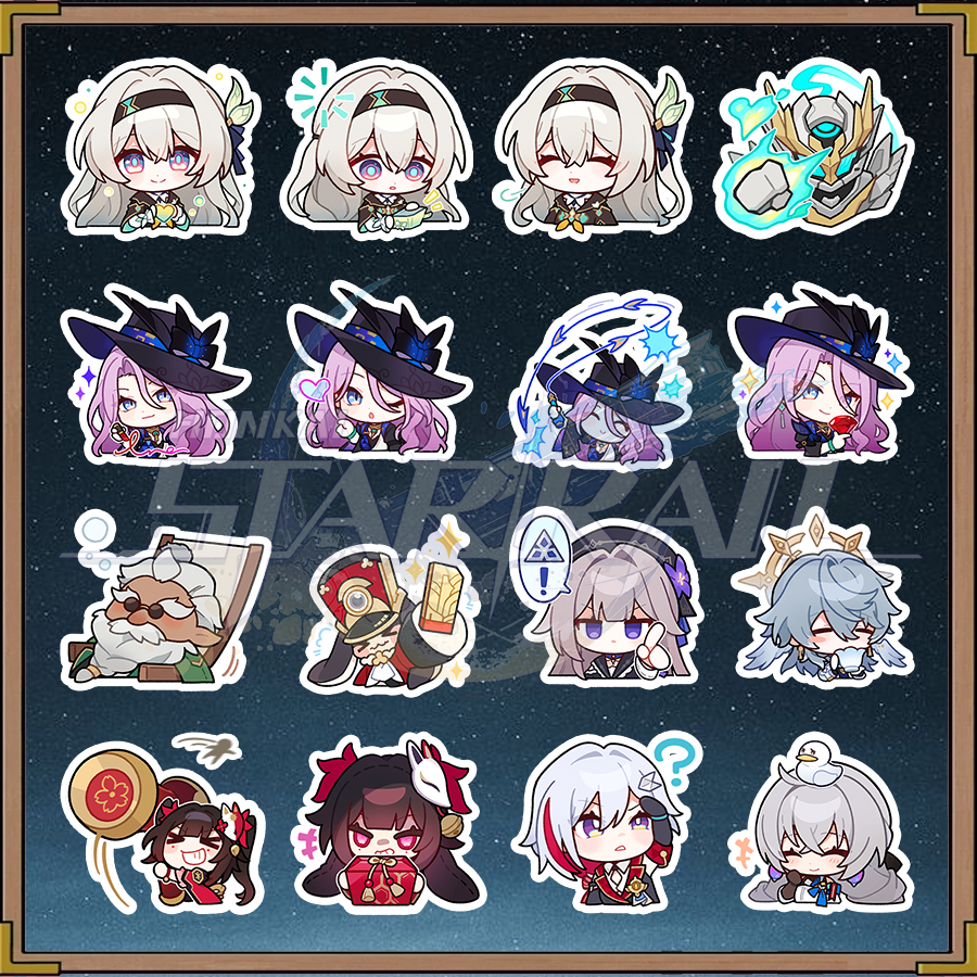 【Honkai Star Rail】Set 16 sticker nhân vật Bronya, Firefly, Herta, Jade ...