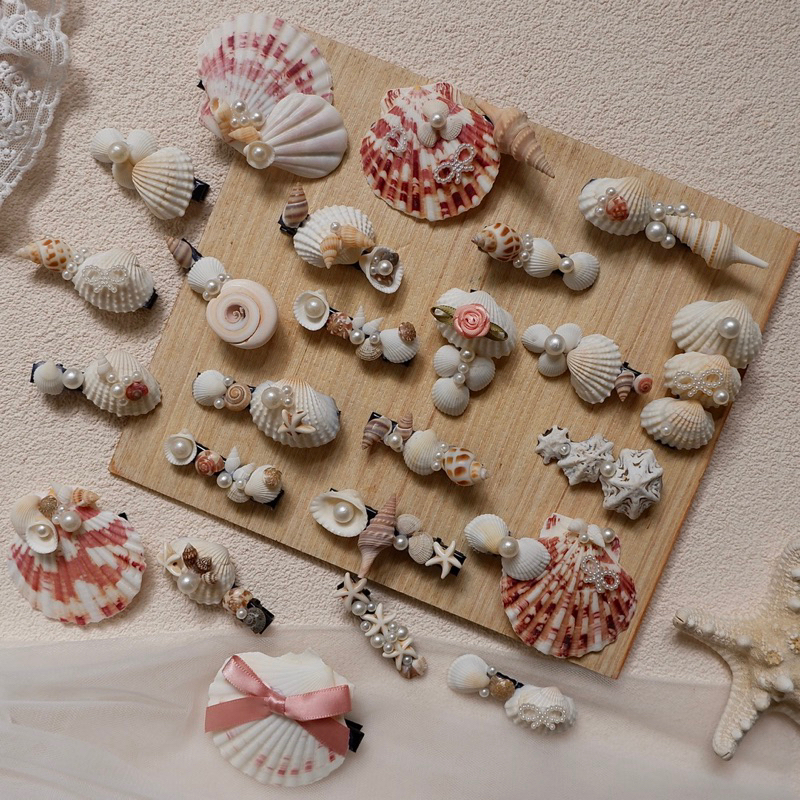 Kẹp tóc vỏ sò handmade đi biển LILI’S SUMMER BEADS | Shopee Việt Nam