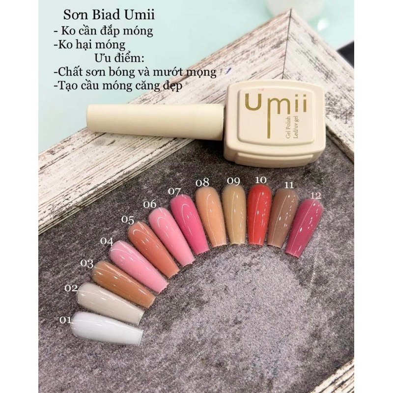 Sơn biab cứng móng dạng chai Umii lẻ chai 15ml Nguyễn Thúy Hà | Shopee ...