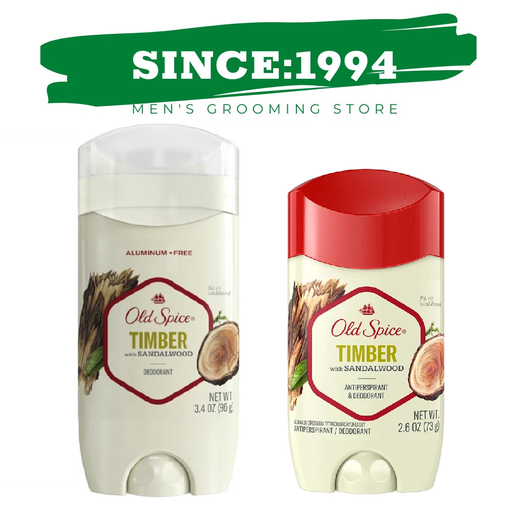 TIMBER | Lăn Khử Mùi Old Spice Timber Sáp Trắng 73g, Sáp Xanh 85g ...