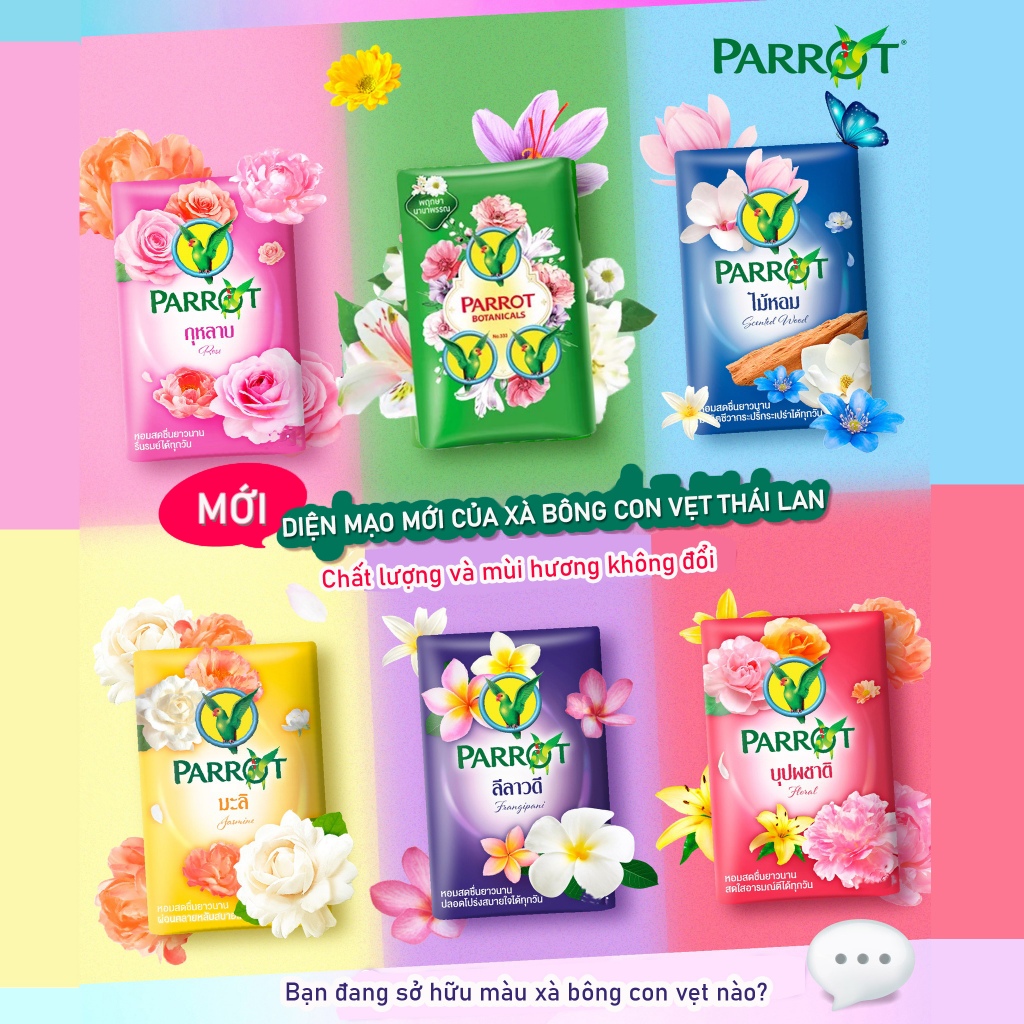 Lốc 6 Cục Xà Bông Con Vẹt Parrot Thái Lan 55g | Shopee Việt Nam