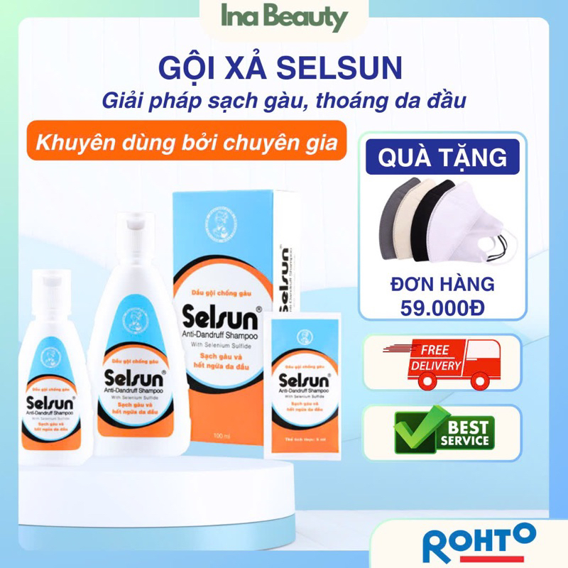 10 Gói Selsun 5ml Rohto Mentholatum Sạch Gàu Nấm | Shopee Việt Nam