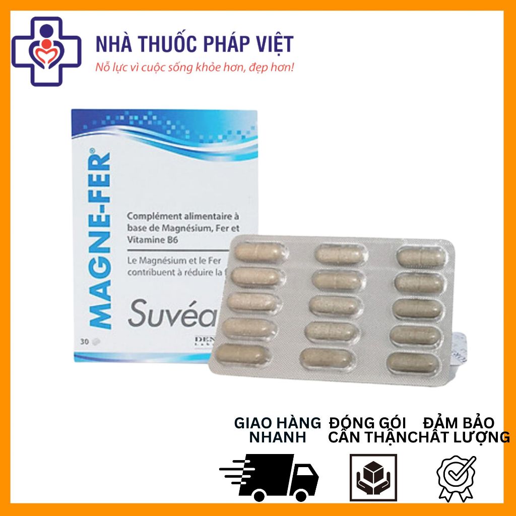 [Chính hãng] SUVEAL MAGNE FER (30 VIÊN) – Bổ sung magie, vitamin b6 và ...