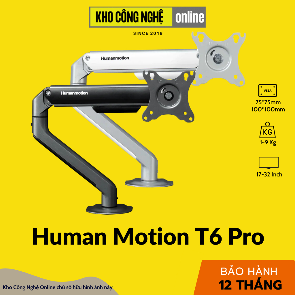 Giá treo / ARM màn hình Human Motion T6 Pro / T6 Pro Dual (Hàng chính ...