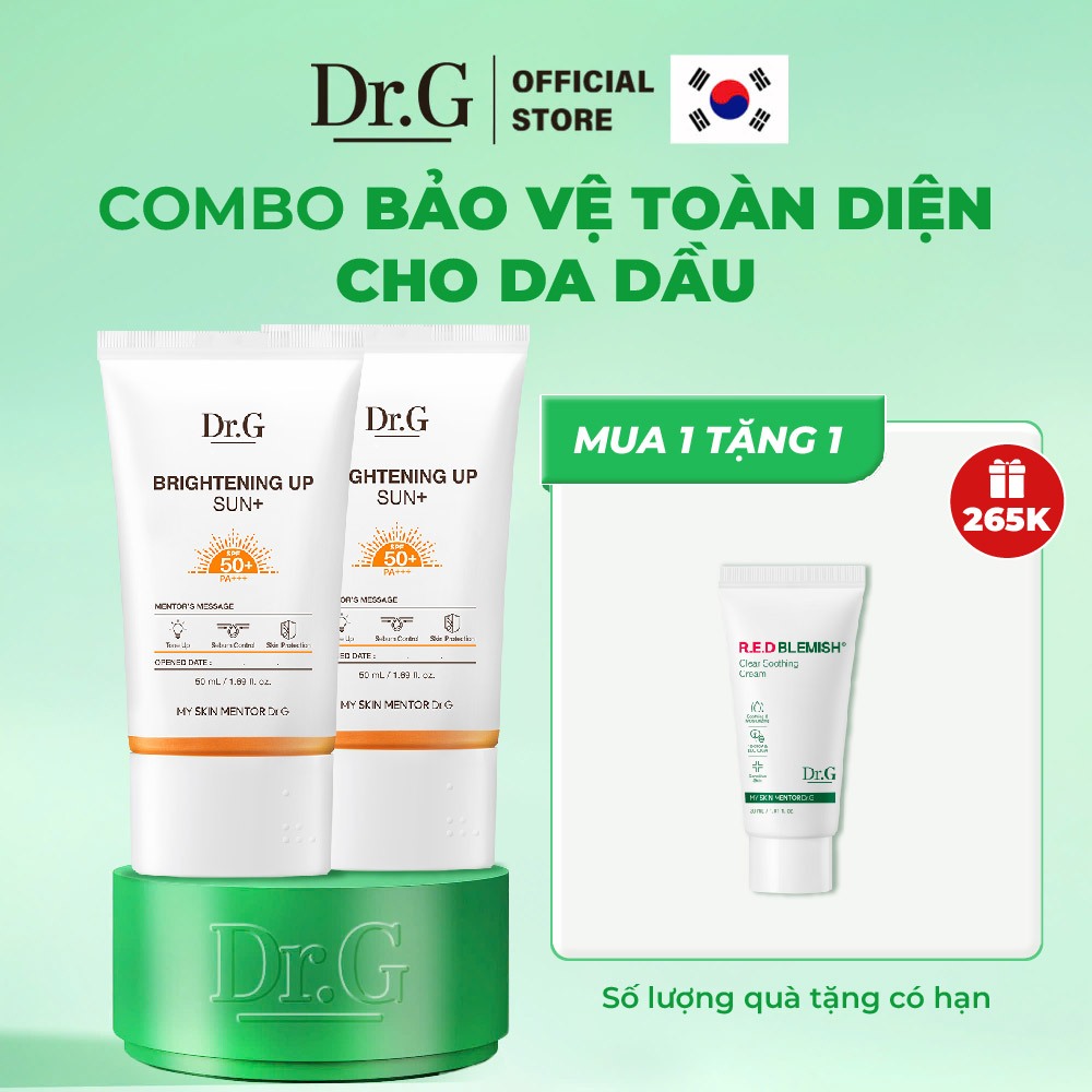 [COMBO ĐQ 2 KCN 35ml] 02 Dr.G Kem Chống Nắng Nâng Tông Dưỡng Sáng Da Brightening Up Sun+ SPF50 ...