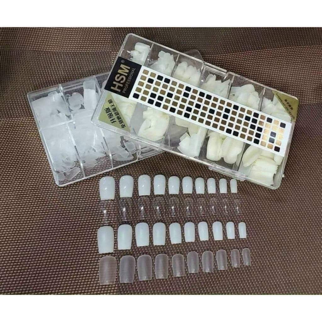 Hộp 500 Móng Úp HSM form vuông ngắn nhám sẵn hàng chuẩn loại 1 - Móng ...