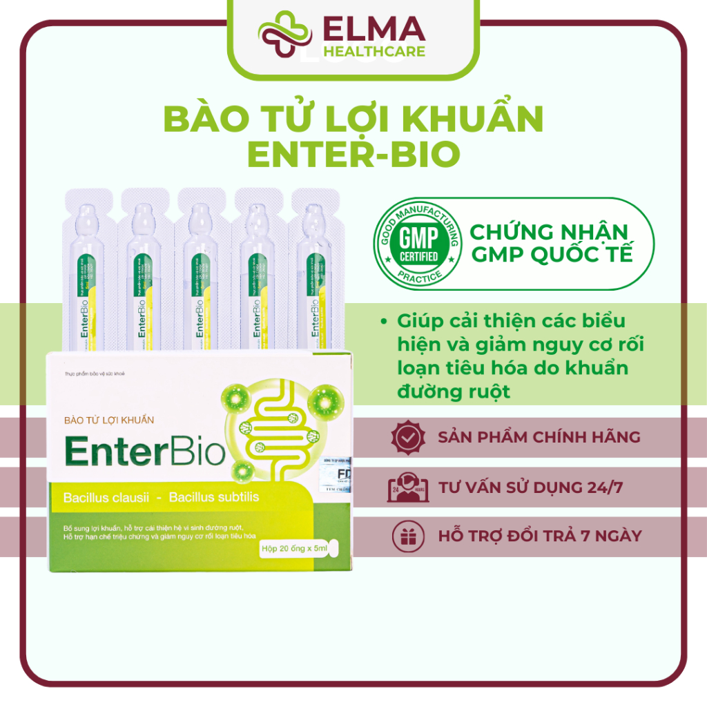 Men vi sinh 2,5 tỷ bào tử lợi khuẩn Enter Bio giúp cân bằng hệ vi sinh ...