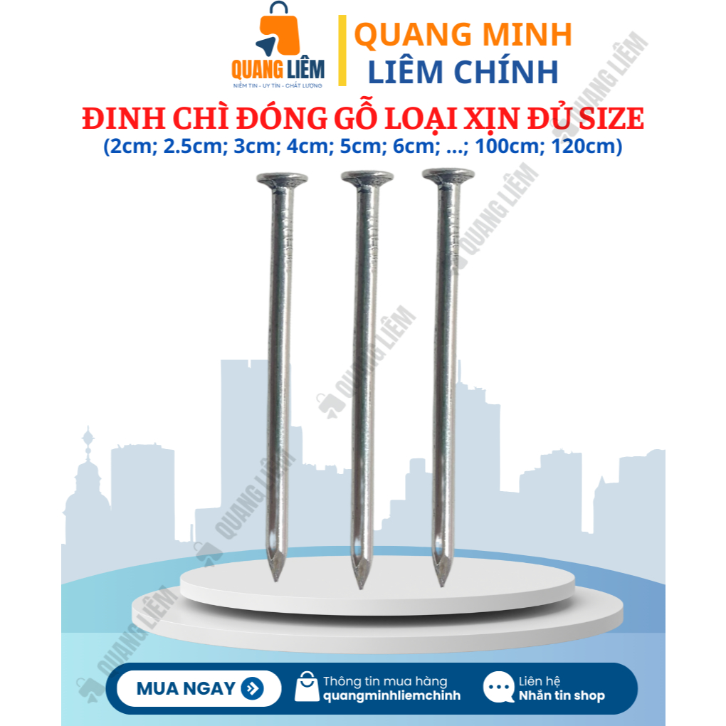 Đinh Chì Đóng Gỗ Loại Xịn Đủ Size Hàn Quốc (2cm; 2.5cm; 3cm; 4cm; 5cm ...