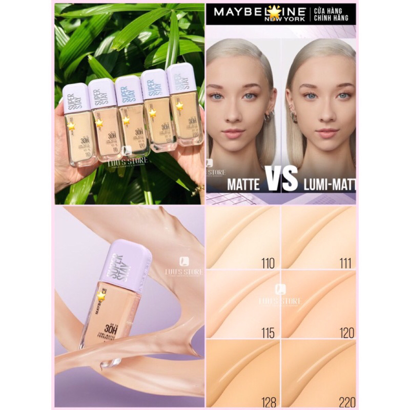 Kem nền Maybelline Super Stay Up To 30H Lumi Matte | Shopee Việt Nam