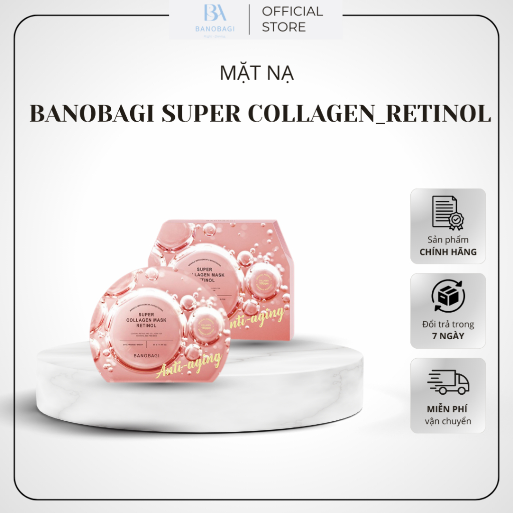 Mặt Nạ Giấy Cấp Ẩm Trắng Da BANOBAGI Super Collagen_RETINOL 30ml ...