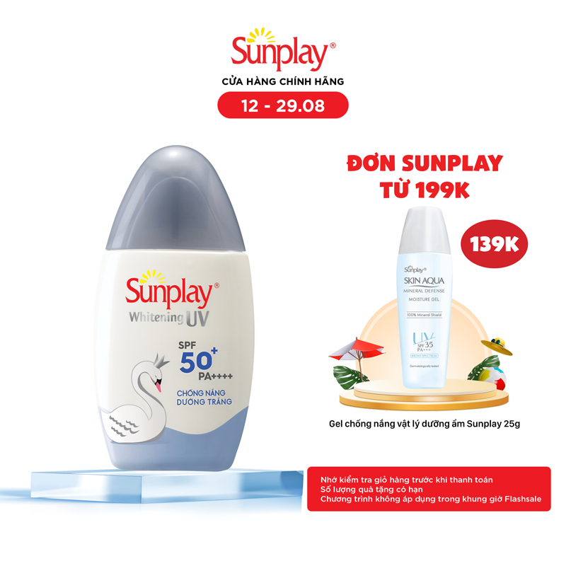 Kem chống nắng Sunplay dưỡng trắng da, dạng sữa Sunplay Whitening UV ...