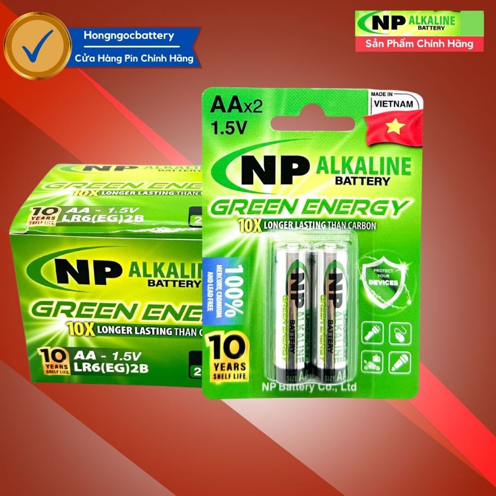 Hộp 12 đôi ( 24 Viên ) Pin NP Battery Alkaline 1,5V cực bền - hàng ...