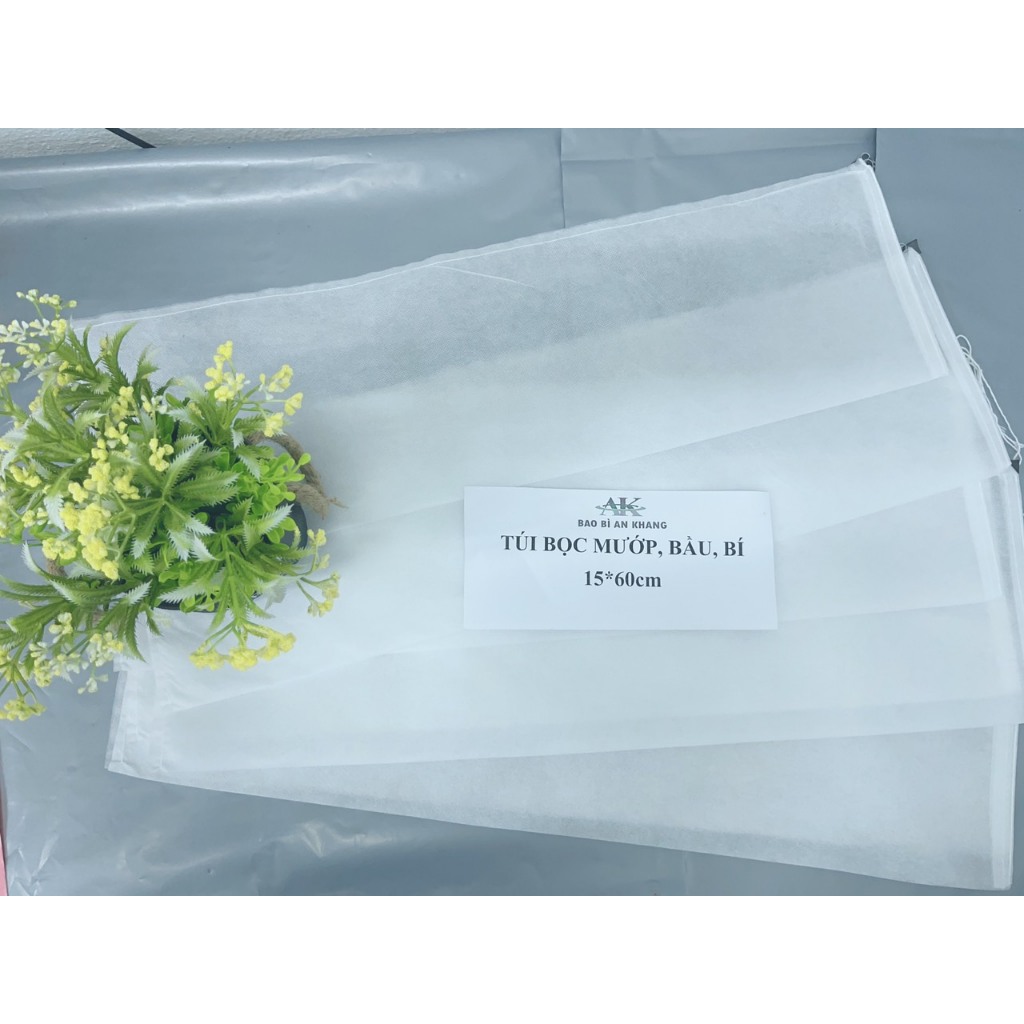 100 Túi bao Trái Mướp - Bầu Sao - Bí - Bao Bọc Quả Dài 15x 60 Cm - Túi ...