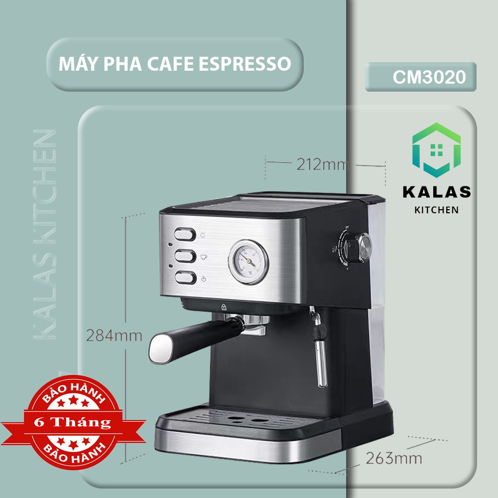 Máy pha cà phê Espresso tự động cao cấp, áp suất 20 bar, bọt kem sữa ...