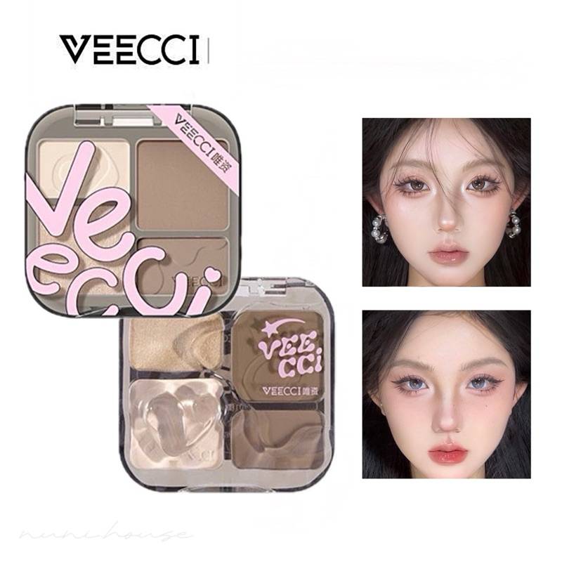 [VEECCI] Bảng Phấn Bắt Sáng Và Tạo Khối Tự Nhiên Lâu Trôi Chống Nước 9g ...