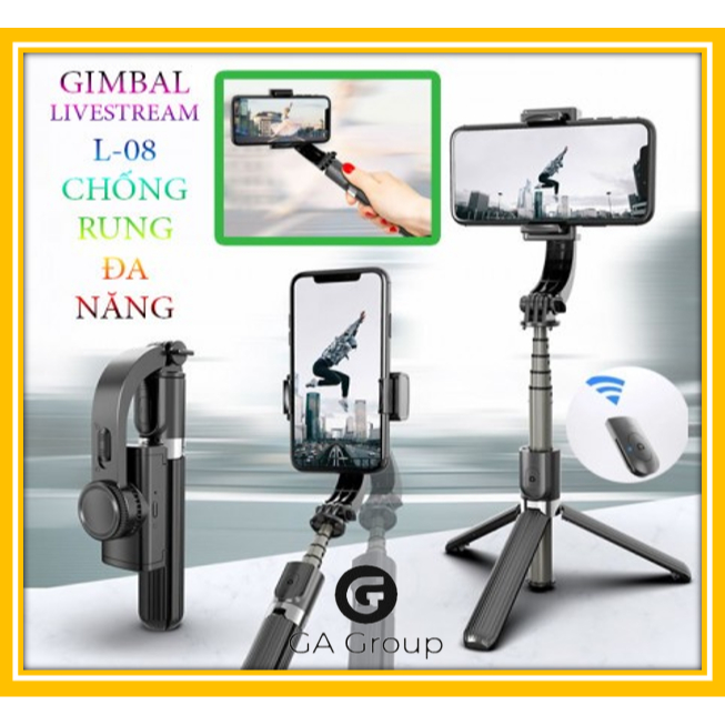GẬY CHỤP HÌNH , QUAY VIDEO GIMBAL CHỐNG RUNG ĐIỆN TỬ L08 ĐA NĂNG | Shopee Việt Nam