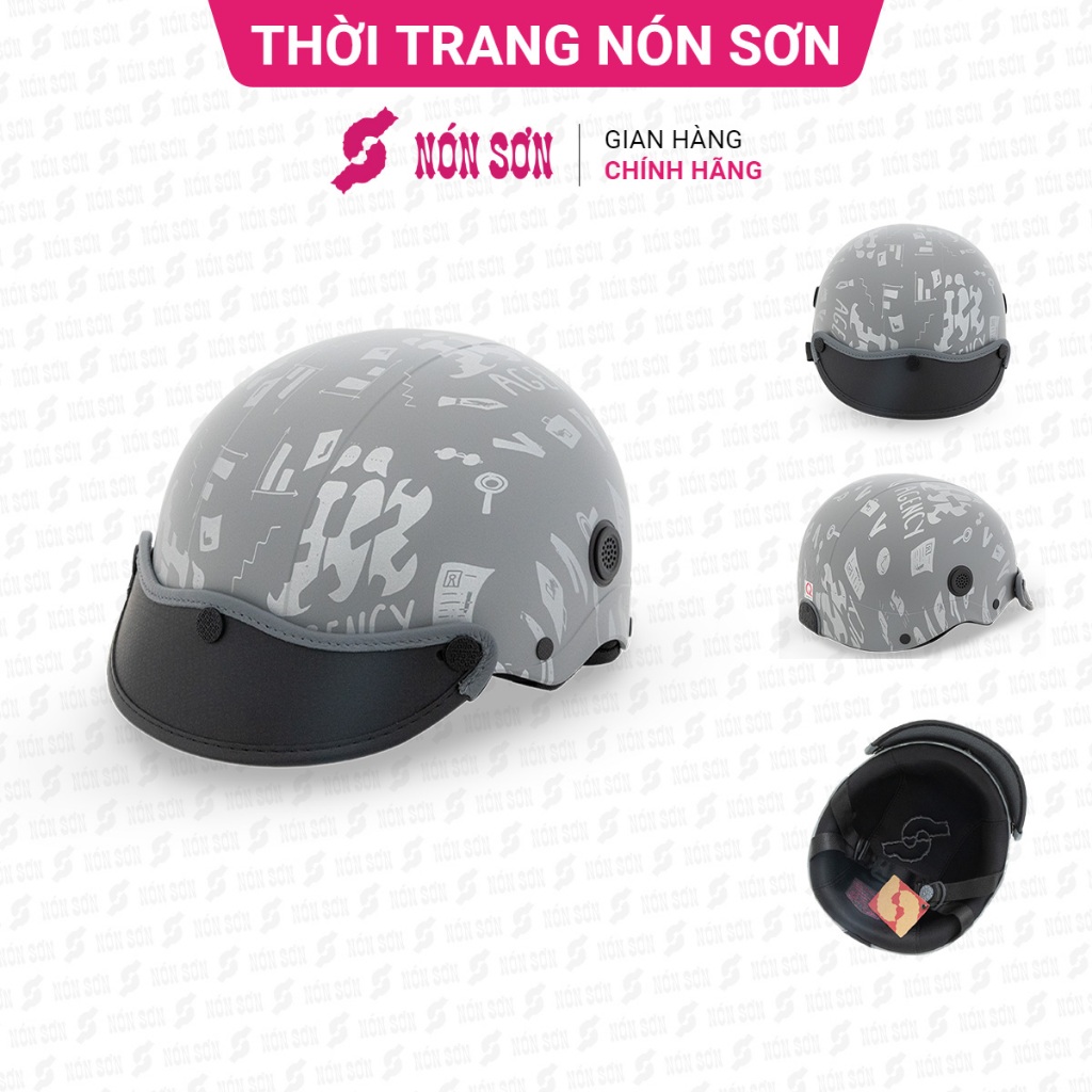 Mũ bảo hiểm lỗ thông gió NÓN SƠN chính hãng AMP-XM185 | Shopee Việt Nam