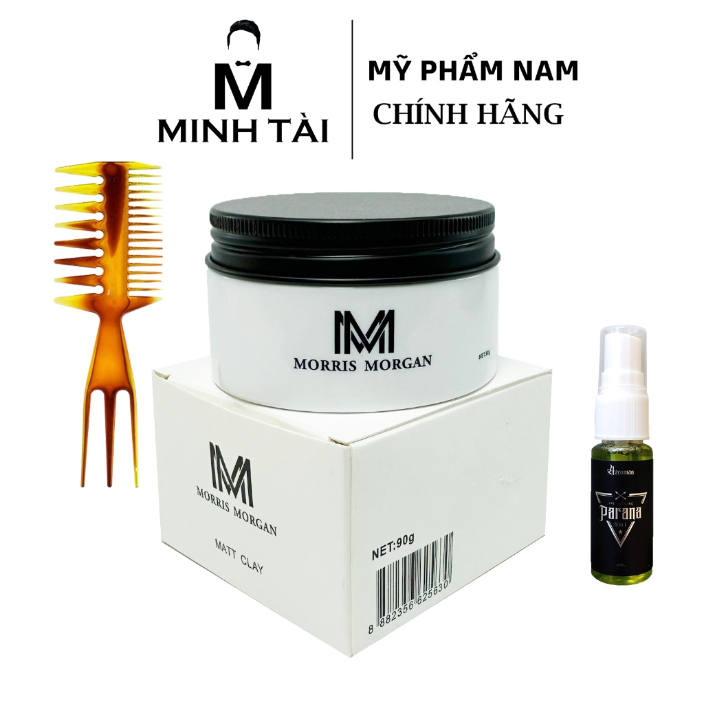 Sáp Vuốt Tóc Nam Morris Morgan Matt Clay ( Trắng ) - 90g | Shopee Việt Nam