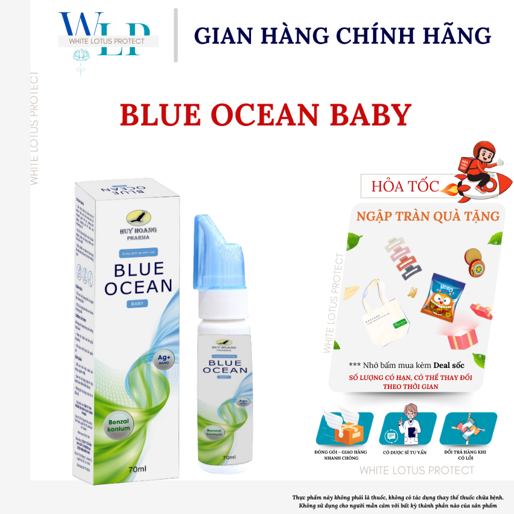 [HCM] Blue Ocean Baby Dung Dịch Vệ Sinh Mũi Kháng Khuẩn Cho Bé (C/70ml ...