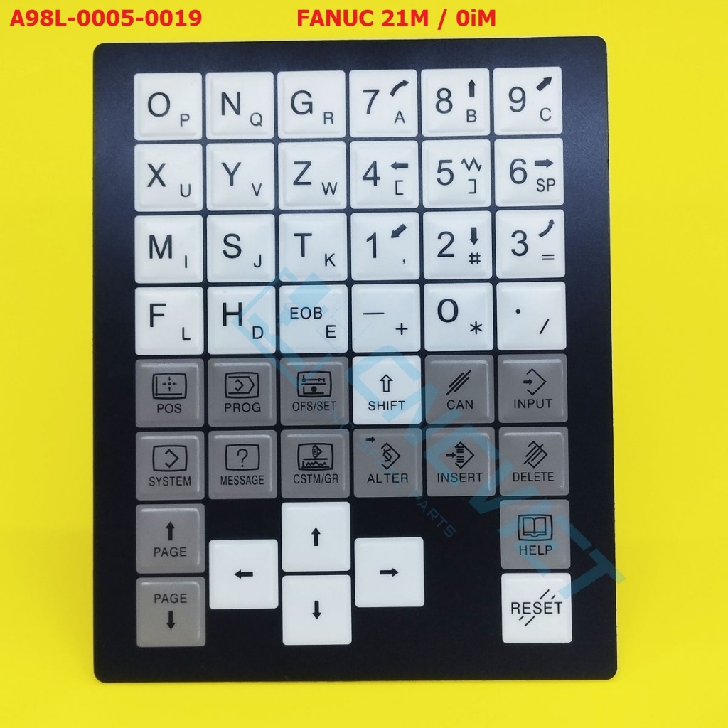 Decal phím bấm A98L-0005-0019 A98L-0001-0985 dành cho Fanuc 21M 21T 0iM ...