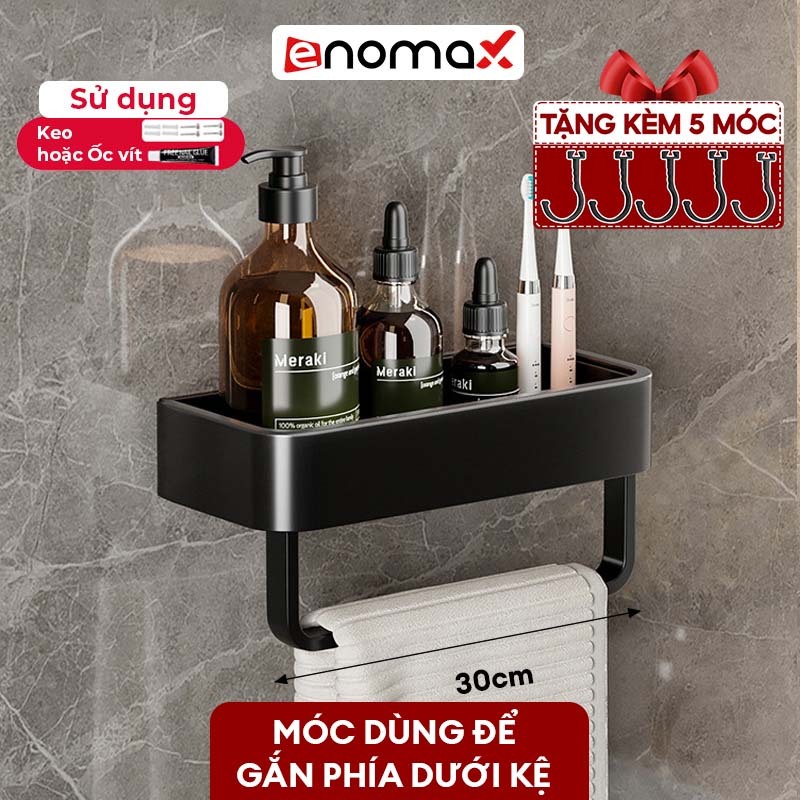 Kệ nhà tắm Enomax để đồ phòng tắm đa năng tiện lợi treo tường, đựng mỹ ...