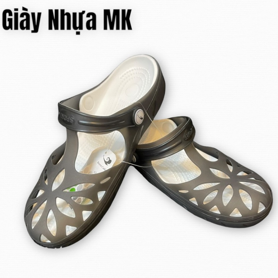 Giày Nhựa Dẻo Bít Mũi NỮ Khoét Lazer Đi Mưa Bioren Catha - GL035 ...