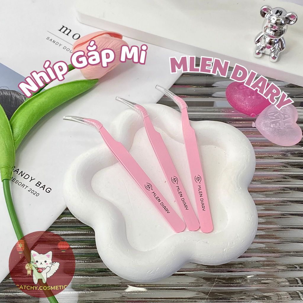 [MLEN DIARY] Nhíp Gắn Mi MLEN DIARY Cán Dẹp Đầu Cong Dễ Dàng Gắn Mi ...