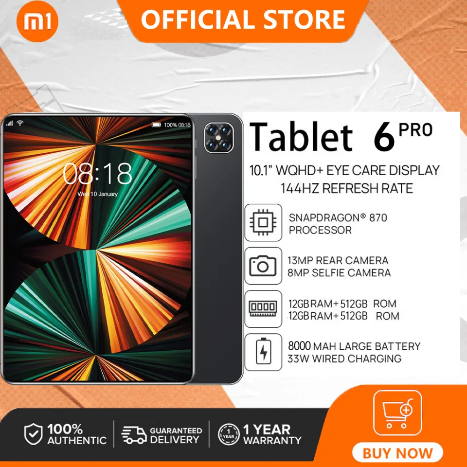 Tablet Xiaomi Tab 6 +Máy tính bảng chơi game RAM 12GB + ROM 256GB Màn ...