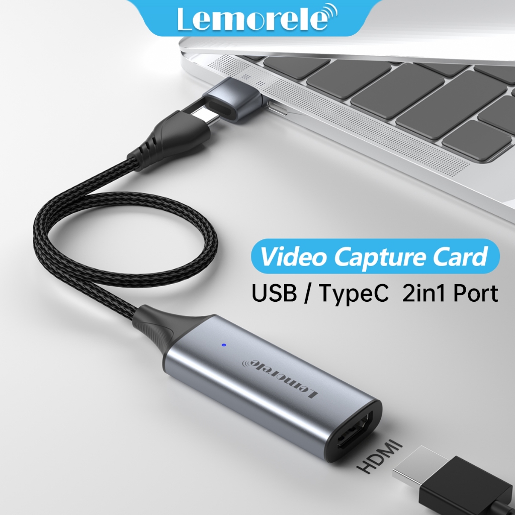 Hộp Ghi Hình Video 4K HDMI Sang USB / Type-C Lemorele Cho Live Stream ...