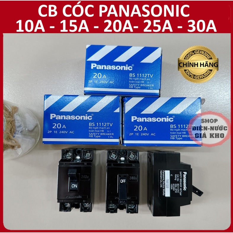 CB cóc, Aptomat, Bộ cầu dao an toàn HB 2P1E Panasonic bảo vệ quá tải và ...