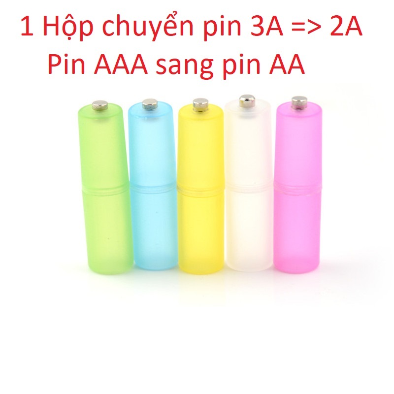 1 Hộp Chuyển Đổi Pin AAA Sang AA, chuyển đổi pin tiểu AAA dùng cho ...