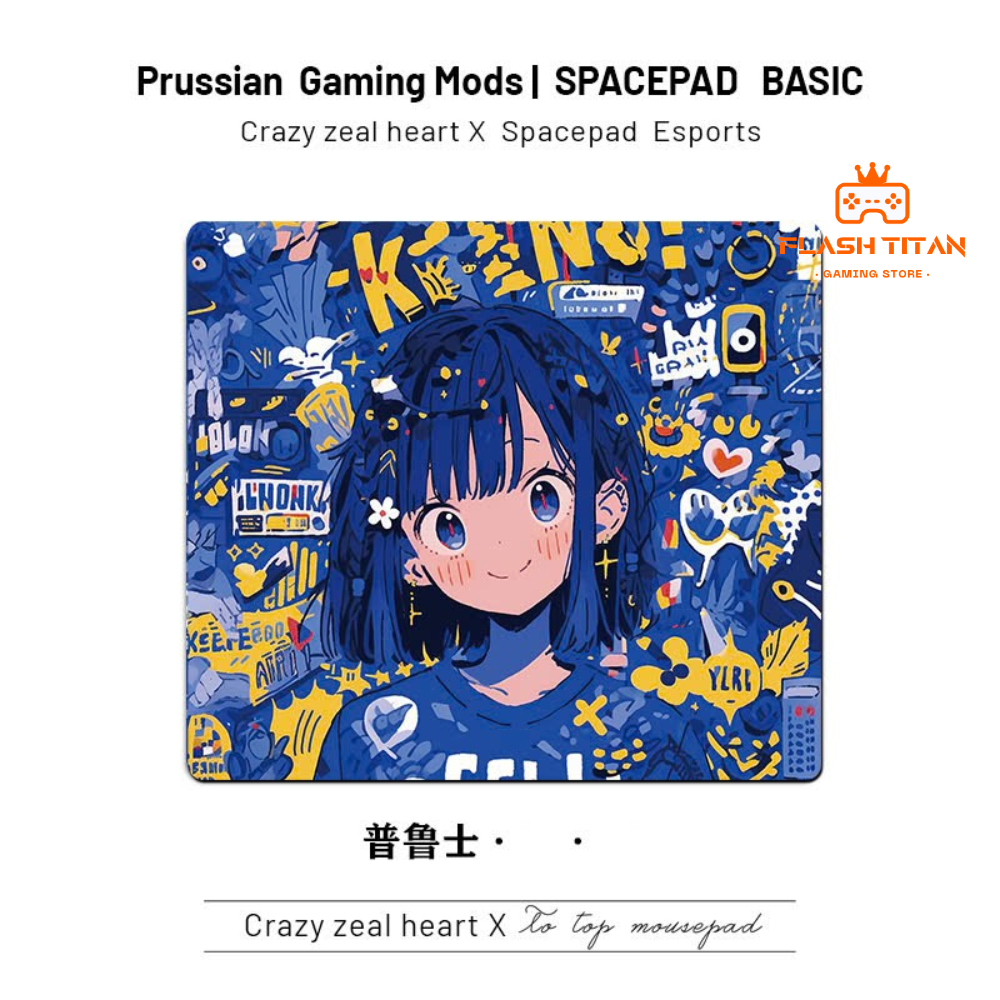 Lót chuột gaming SpacePad Prussian - Pad chuột chơi game chống trượt - Hỗ trợ chơi game, văn ...