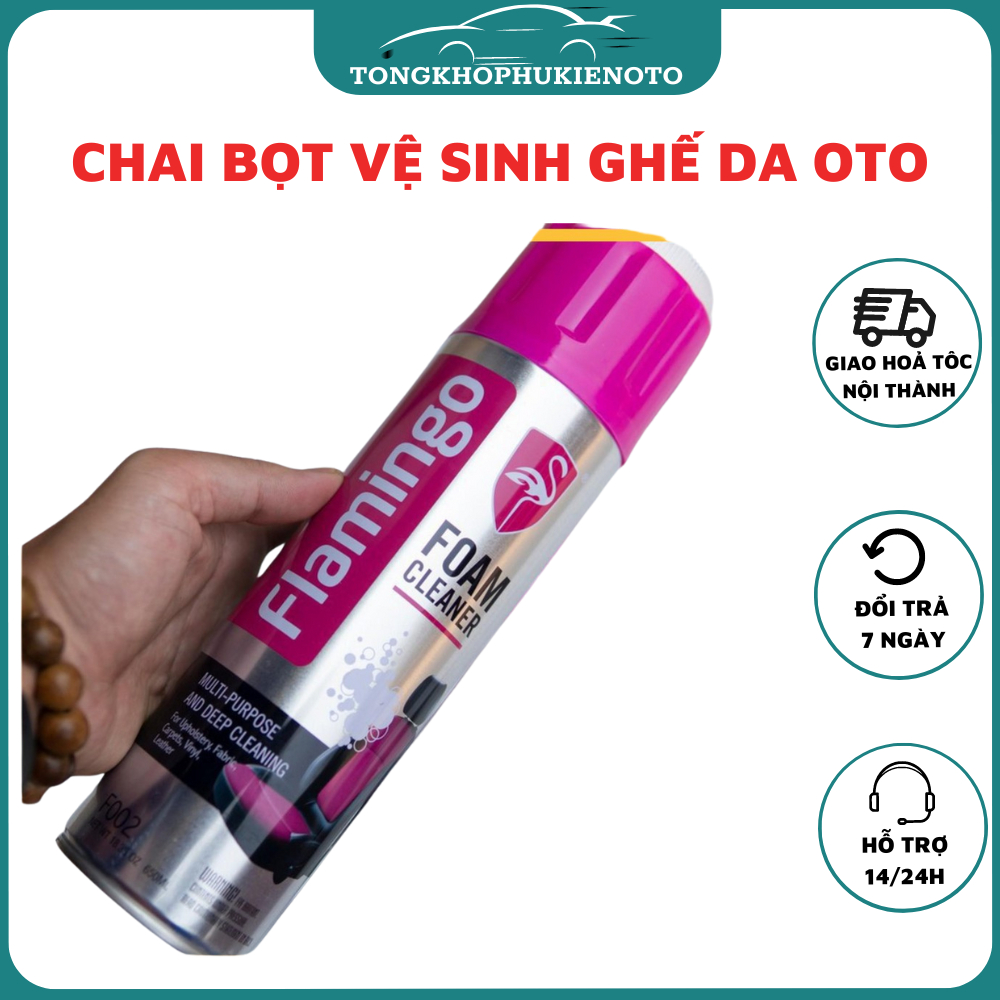 Chai bọt vệ sinh ghế da ô tô, taplo xe ô tô Flamingo F002 | Shopee Việt Nam