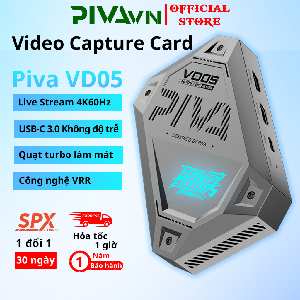 Video capture card Live Stream 4K 60hz Piva VD05 VD10 - Thiết bị ghi ...